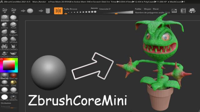 Sculpture d'une main avec ZBrushCore Mini | Elephorm